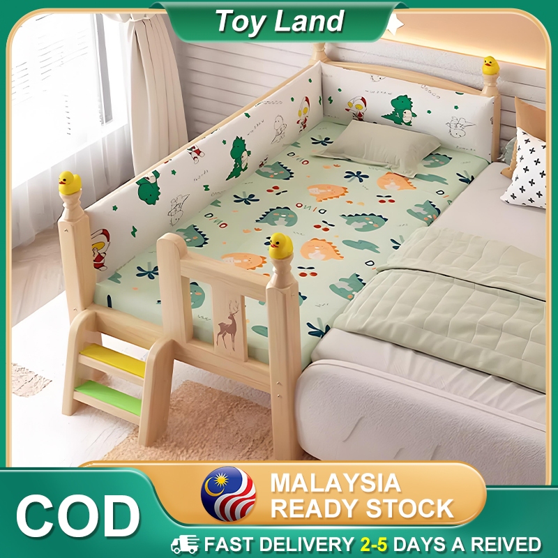 Kids Bed Baby crib baby side bed katil baby Katil Bayi Easel Wooden ...