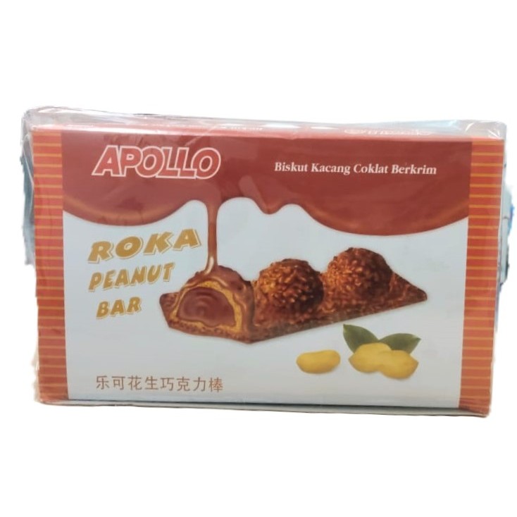 Apollo 1080 Snek Kacang/ Roka Peanut Bar 18gx24s/pack expire 12/2025 ...