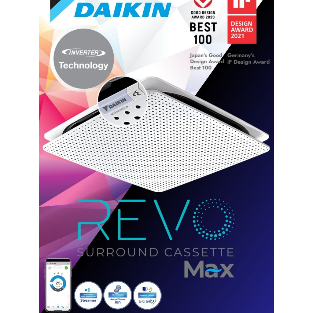 DAIKIN REVO MAX INVERTER SURROUND CASSETTE R32 FCFG-Series [NEW MODEL ...