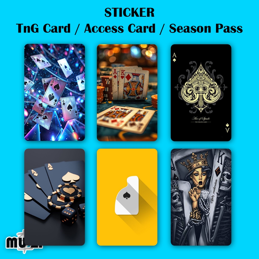 Joker Poker TnG Card STICKER NFC STICKER Waterproof Thick Hard Material ...