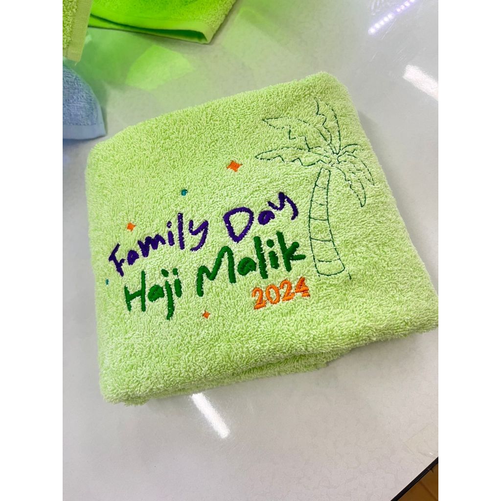 Tuala Mandi Cotton Fiber 70cm x 140cm Bersulam Cenderahati Hari ...