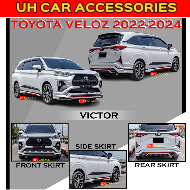 TOYOTA VELOZ VICTOR PU BODYKIT SPOILER WITH PAINT | Shopee Malaysia