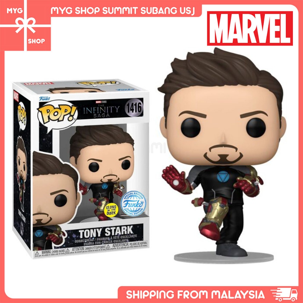 Funko Pop Tony Stark 1416 Marvel Infinity Saga Iron Man Bobble Head ...