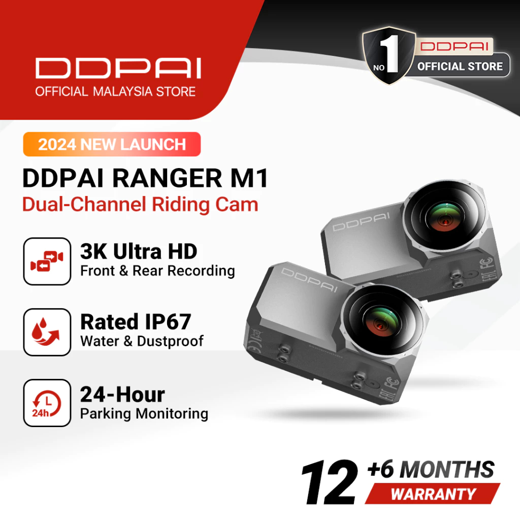 [NEW LAUNCH] DDPAI Ranger M1 Dual 3K UHD GPS Front & Rear Motorcycle ...