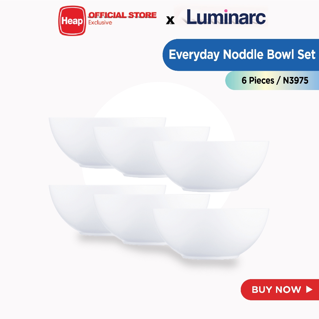 Luminarc 6Pcs Everyday Noodle Bowl Set - (18CM) [Model: N3975] - Diningware | Shopee Malaysia