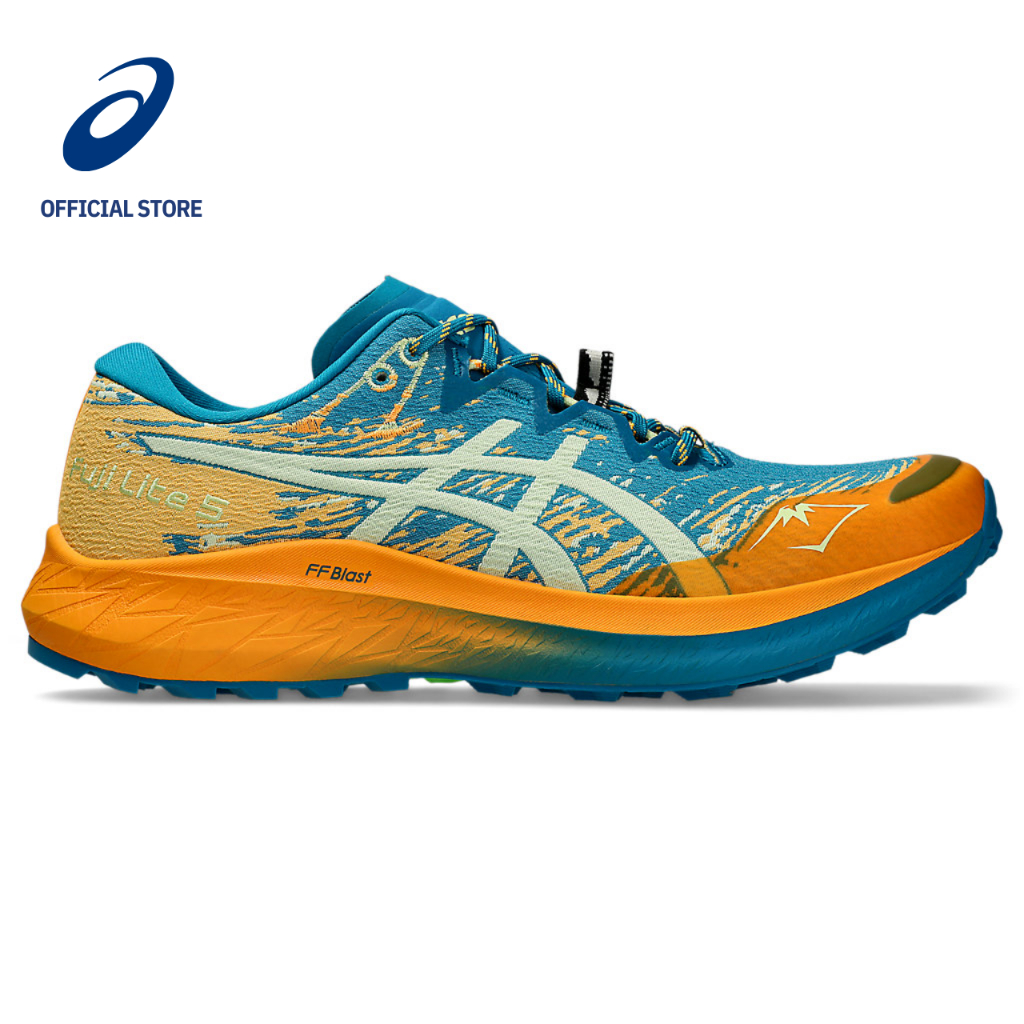 ASICS Fuji Lite 5 Men Trail Running Shoes In Teal Blue/Cool Matcha ...
