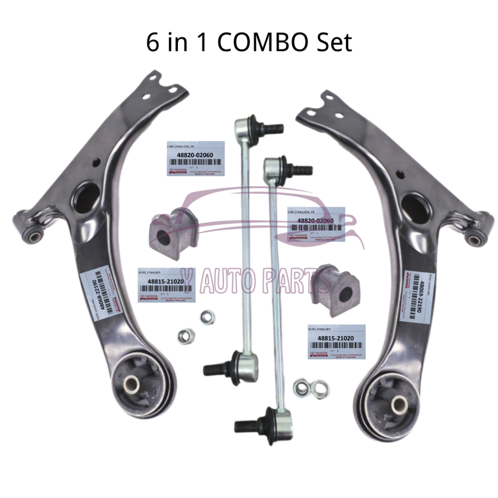 [6 IN 1 COMBO] OEM Front Lower Arm / Stabilizer Link / Bush - Toyota Caldina ZZT241 / AZT241 ...