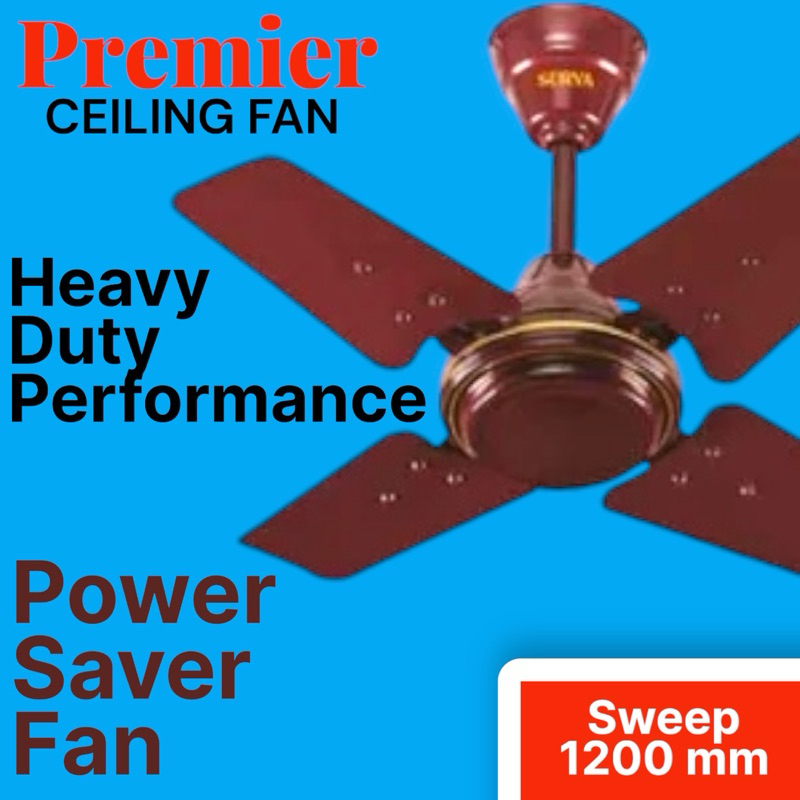 Premier Ceiling Fan Heavy Duty Performance Power Saver Fan sweep 1200mm ...