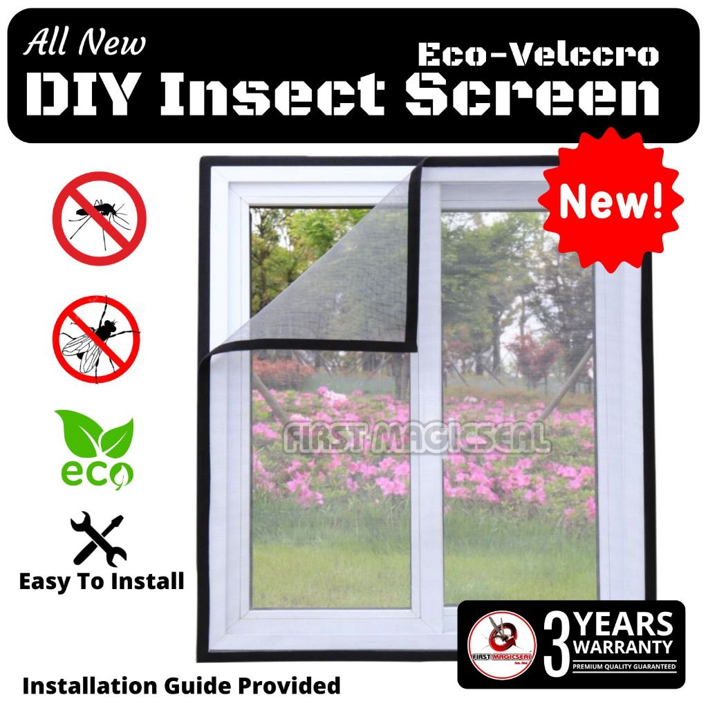 1stMagicSeal - DIY Eco-Velccro Insect Screen Fiberglass Window Door ...