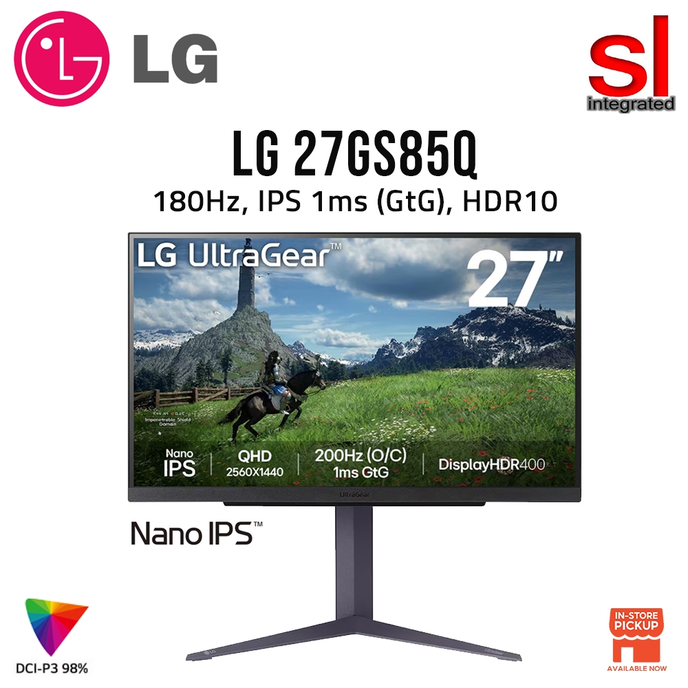 LG UltraGear™ 27GS85Q QHD Nano IPS Gaming Monitor | 180Hz, IPS 1ms (GtG ...