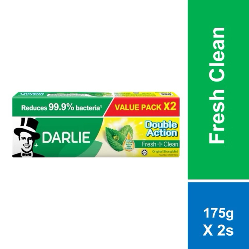 Darlie Double Action Fresh Clean 175g X 2 / All Shiny White Lime Mint ...