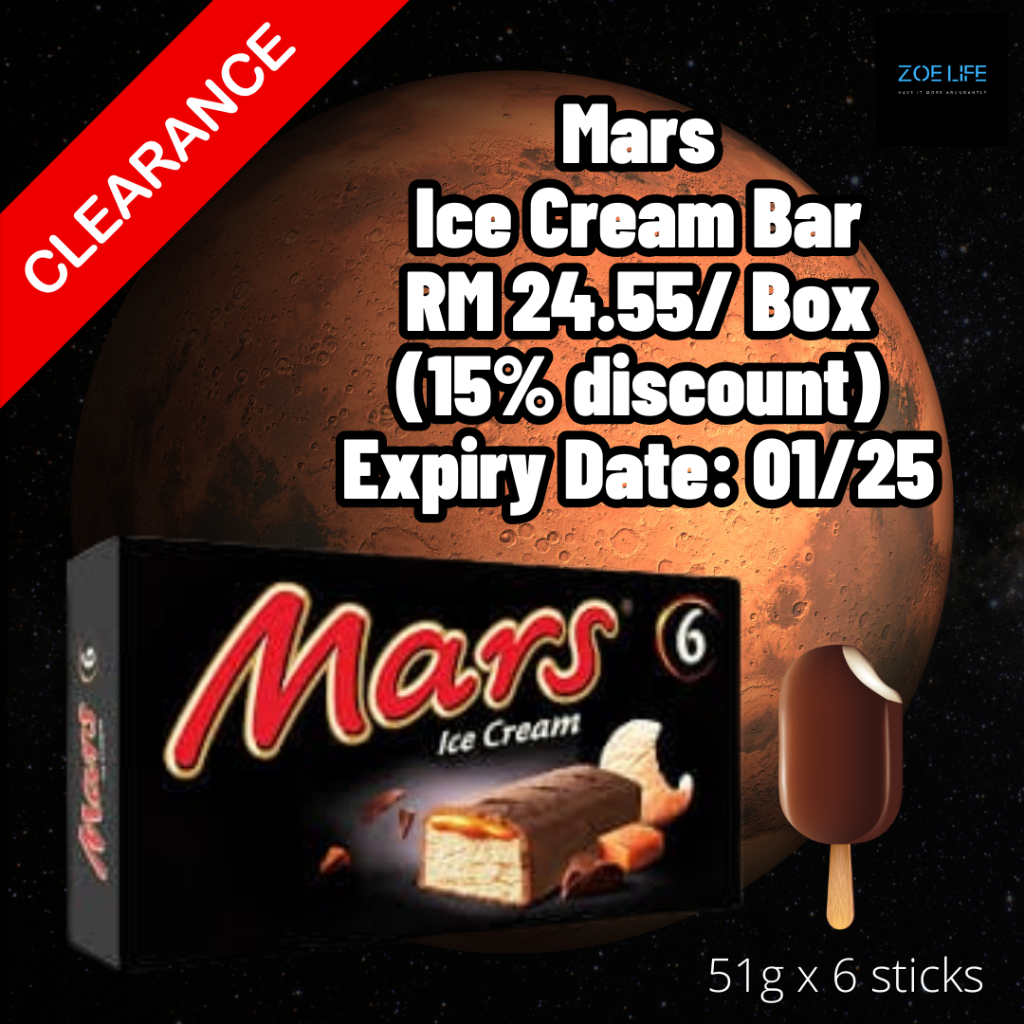 **Klang Valley Delivery ONLY** Snickers and Mars Ice Cream Stick Bar 6 ...