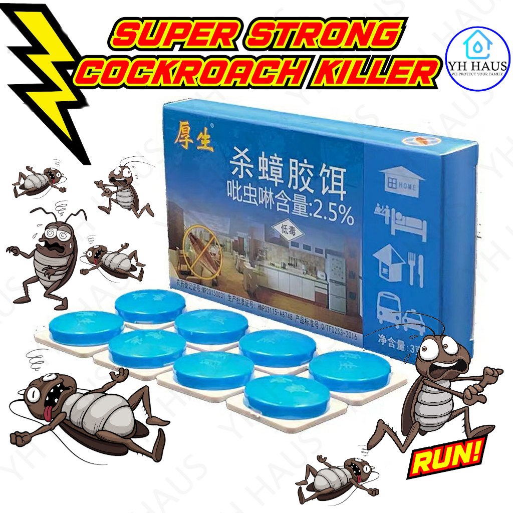 Cockroach Killer/cockroach ubat lipa/serbuk Lipas/8pcs 厚生杀蟑螂药 8pcs ...