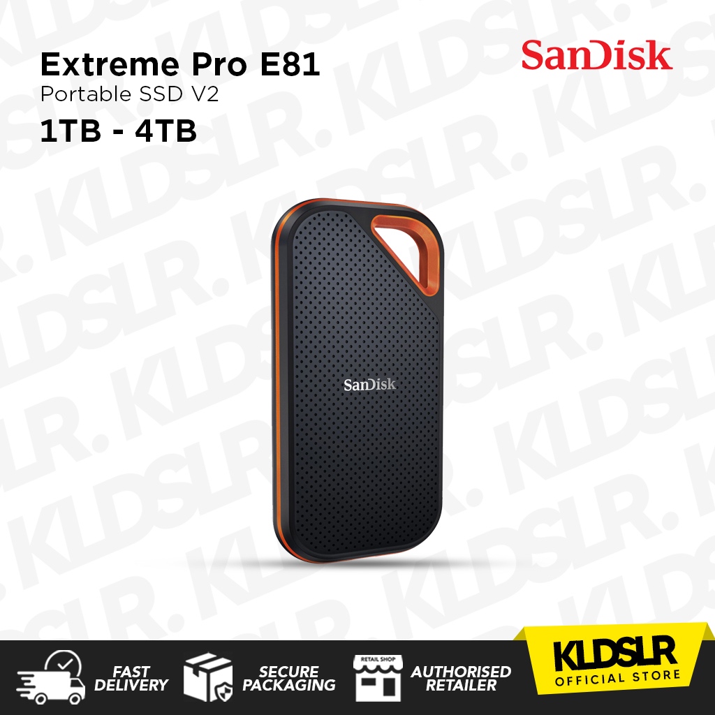 SanDisk Extreme Pro E81 USB 3.2 Gen 2x2 External Portable SSD (1TB/2TB ...