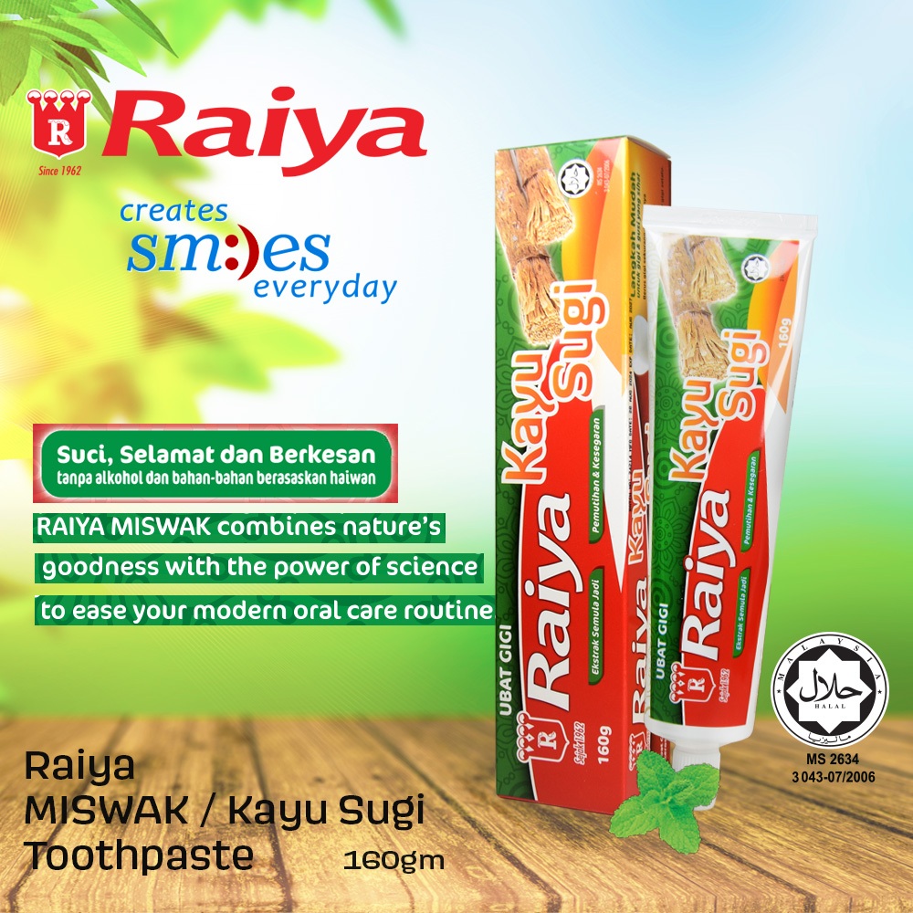 Raiya Kayu Sugi/Miswak Toothpaste 160g | Shopee Malaysia