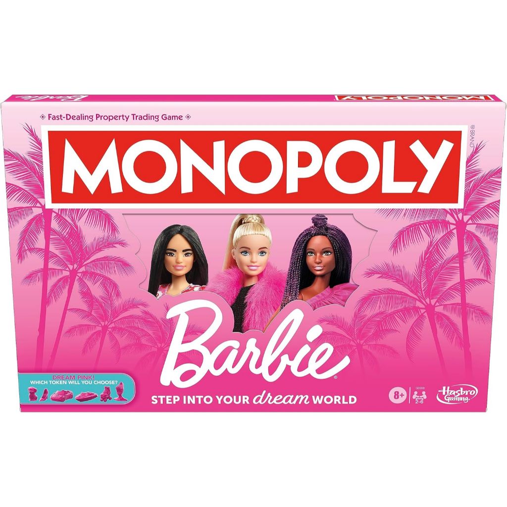 Monopoly Barbie Edition Board Game (Original) - Ages 8+, 2-6 Players ...