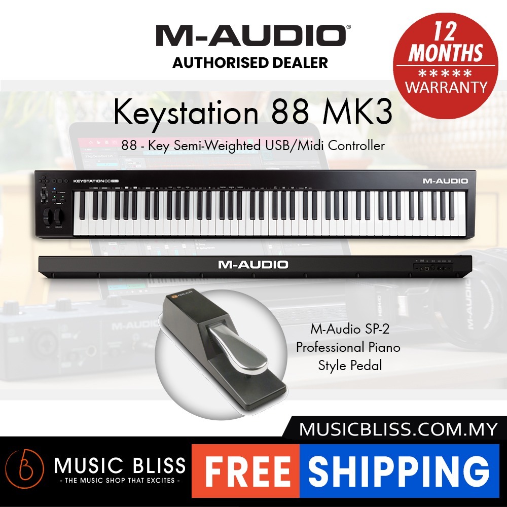 M-Audio Keystation 88 MK3 88-key MIDI Controller Keyboard | Shopee Malaysia