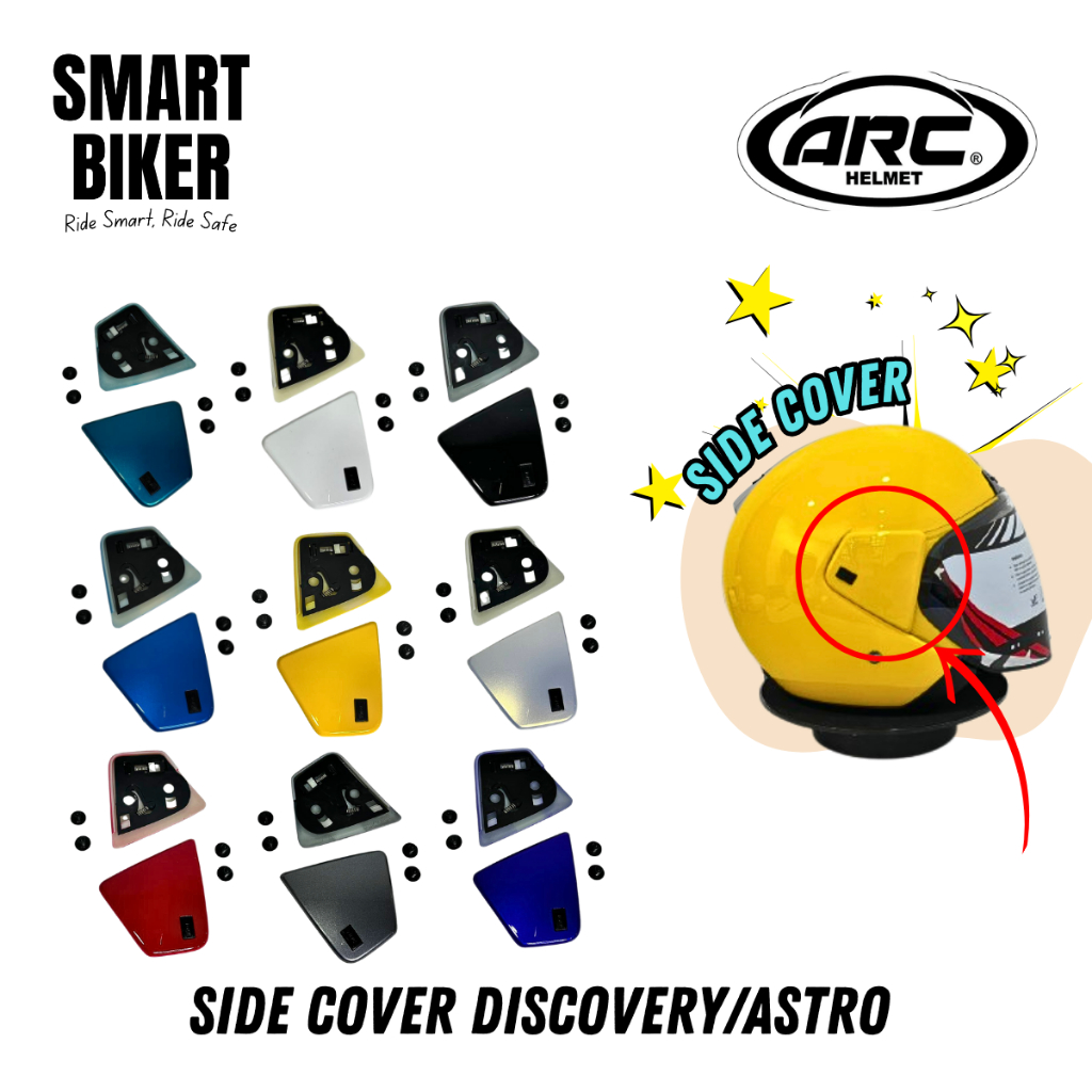 Side Cover Helmet ARC Discovery / Astro Side Cap Replacement | Shopee ...