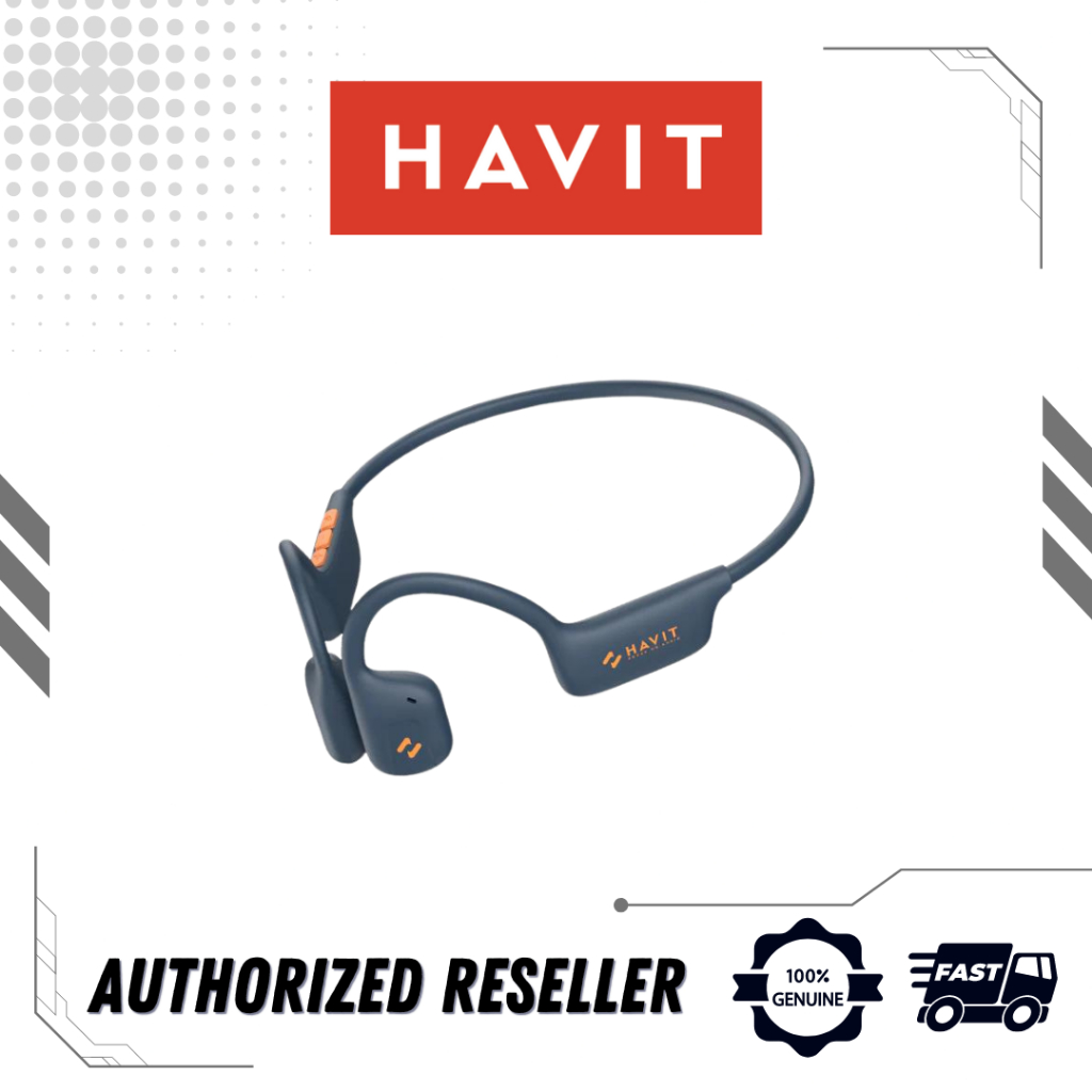 HAVIT Earphone Freego1 Air Open Ear Air Conduction Headphones - Blue ...
