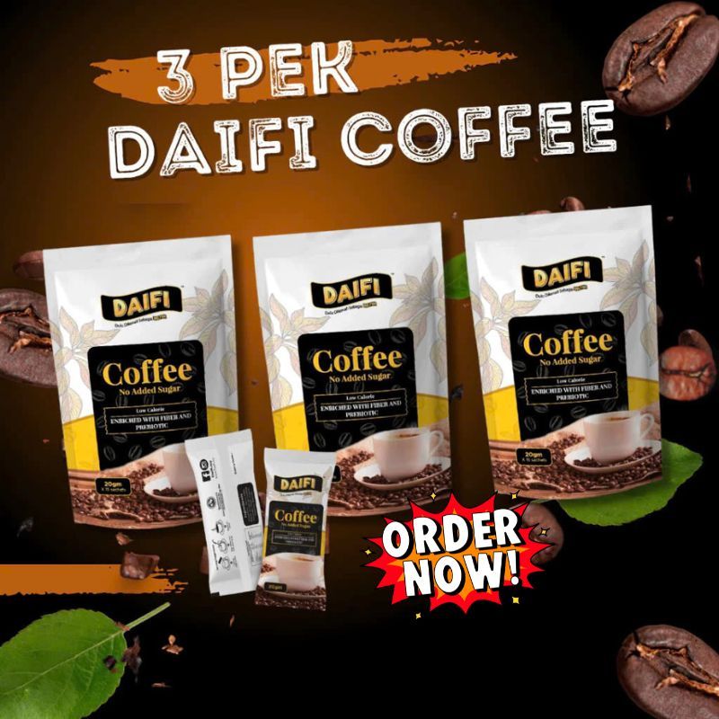 KOPI DAIFI DELYSH COFFEE tanpa gula putih kopi sedap kopi diet kopi viral Daifi White Coffee 3 ...