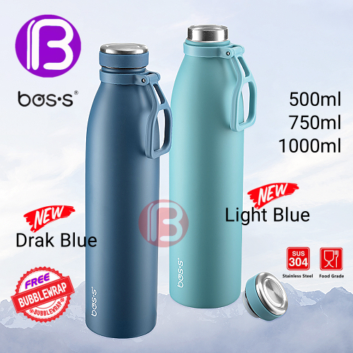 【BOSS & Bos's】 Stainless Steel Thermal Bottle 500ml BTT0500A, 750ml BTT0750A, 1000ml BTT1000A ...
