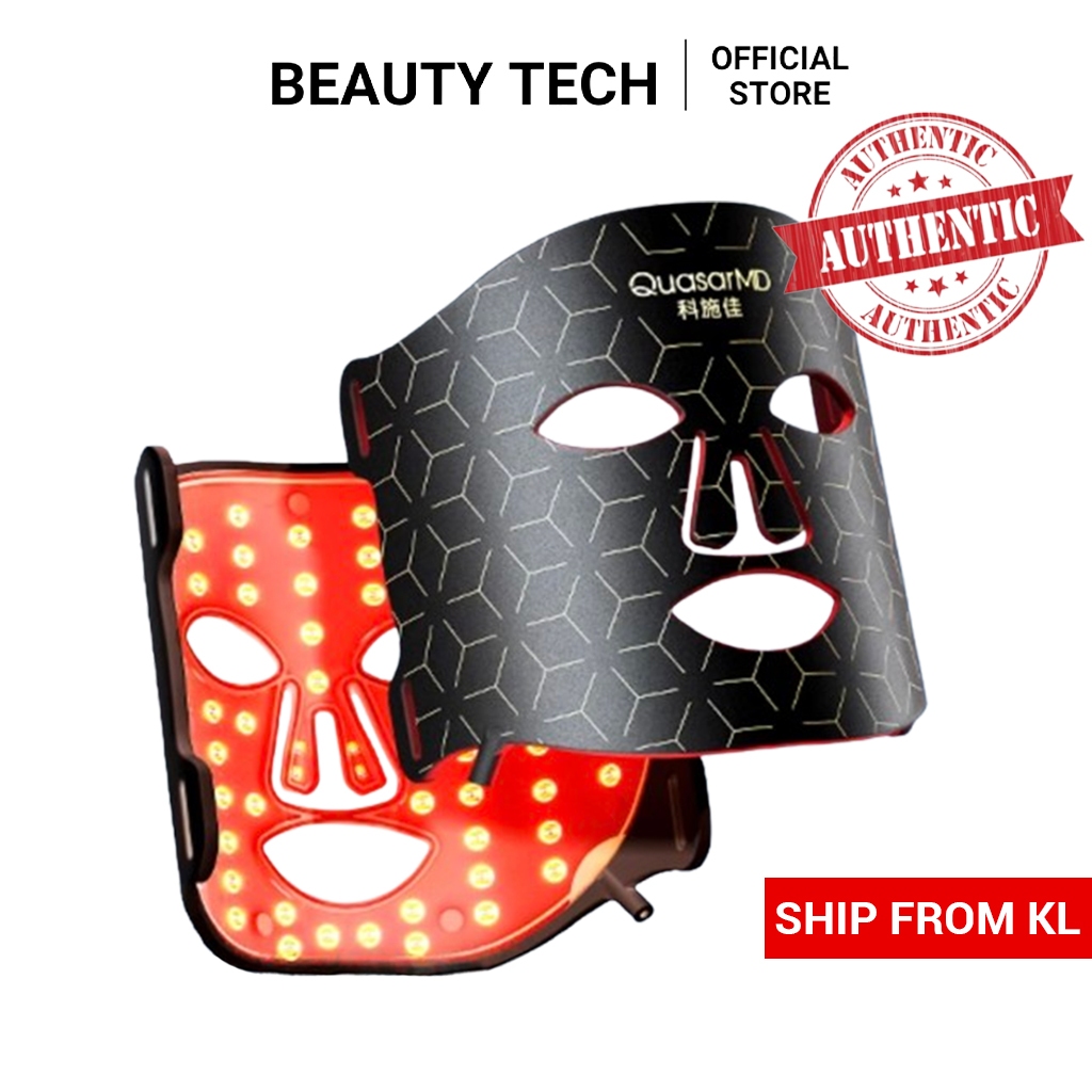 QUASAR LED Mask Black Gold Brightening LED Light Therapy Face Mask Wrinkles | Shopee Malaysia
