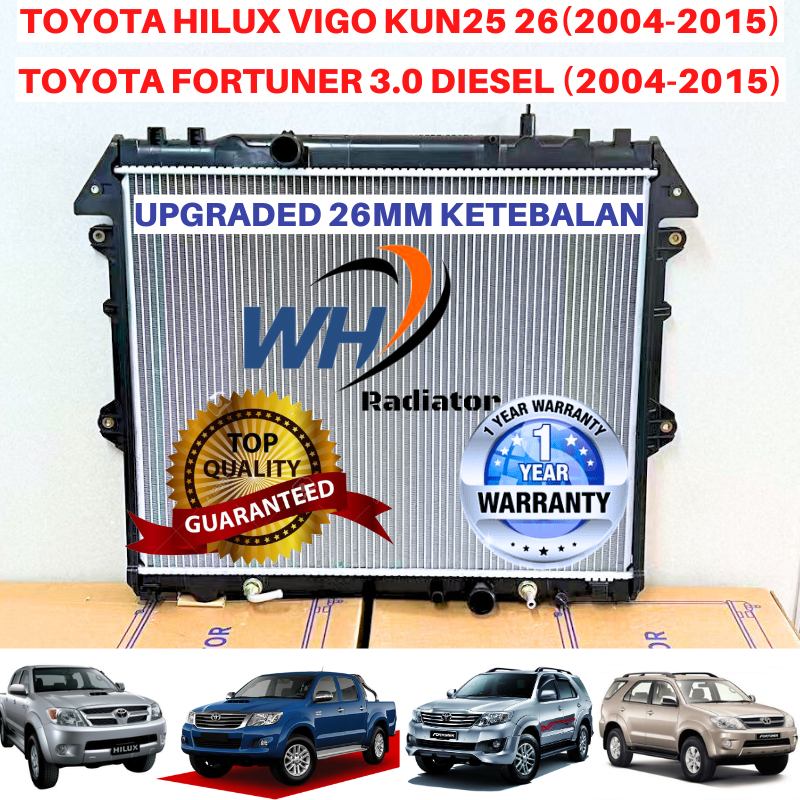 TOYOTA HILUX VIGO KUN25 26 / FORTUNER 3.0 DIESEL (26mm)Double Layer TOP ...
