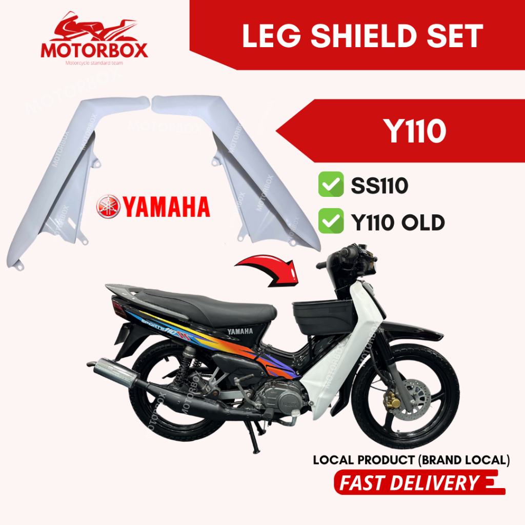 YAMAHA Y110 SS LEG SHIELD - FRONT COVER KEPAK PUTIH KEPOK SAYAP DEPAN ...