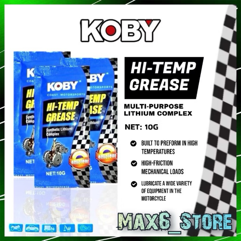 10 GRAMS KOBY HI-TEMP GREASE HIGH TEMPERATURE GREASE PERFORMANCE GRIS ...