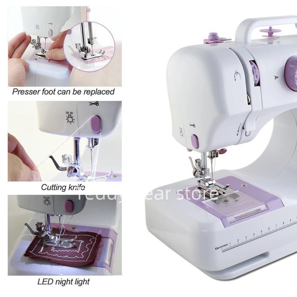 Mini Sewing Machine Upgraded 505A Pro Multifunction Portable Electric ...