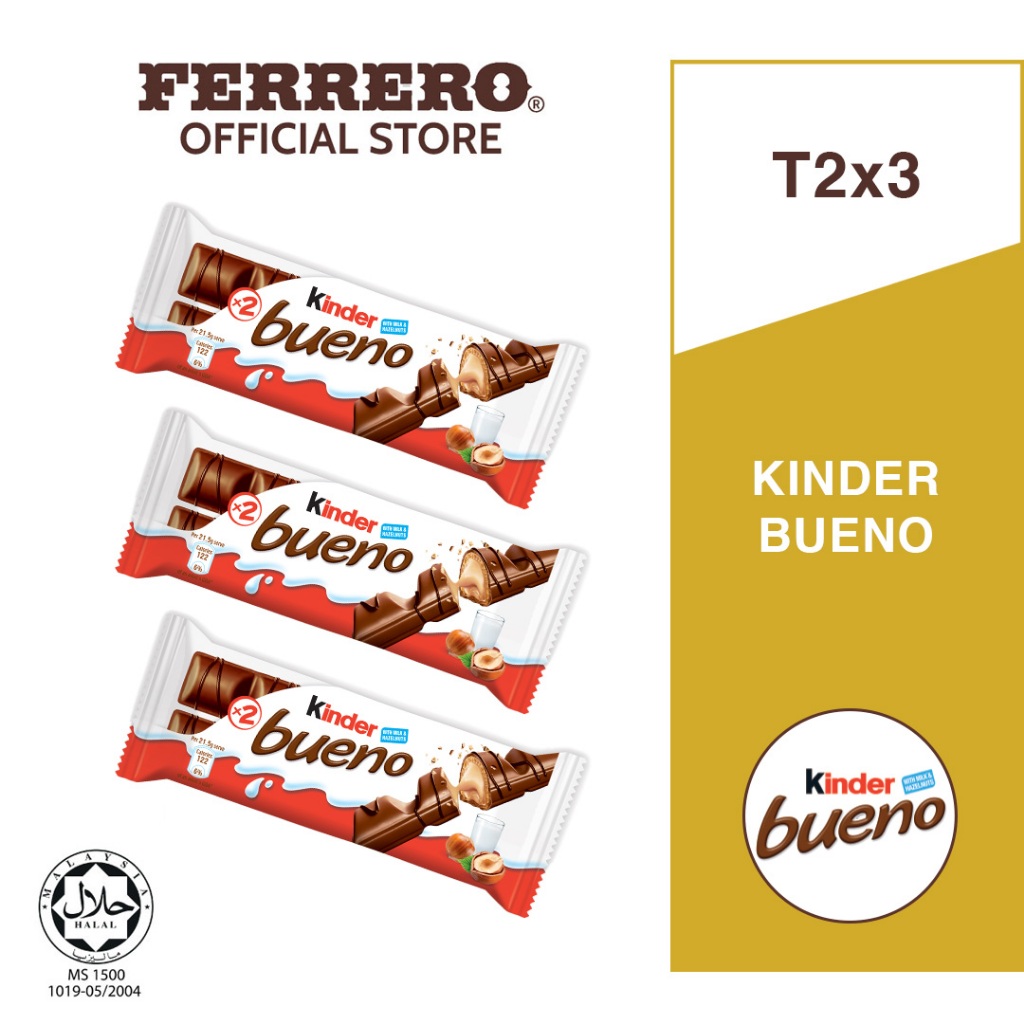 Bundle of 3 - Kinder Bueno Bar (44g) | Shopee Malaysia