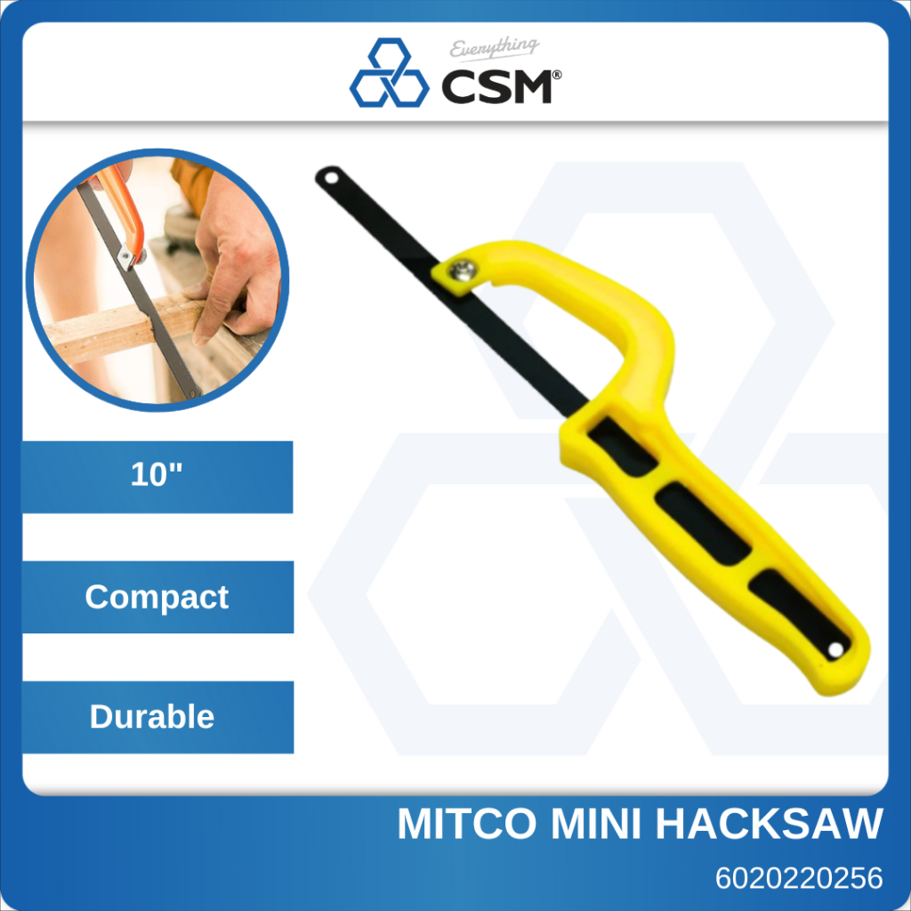 10 Inch Mini Hacksaw 24TPI Cutting Saw Blade For Metal Plastic Wood ...