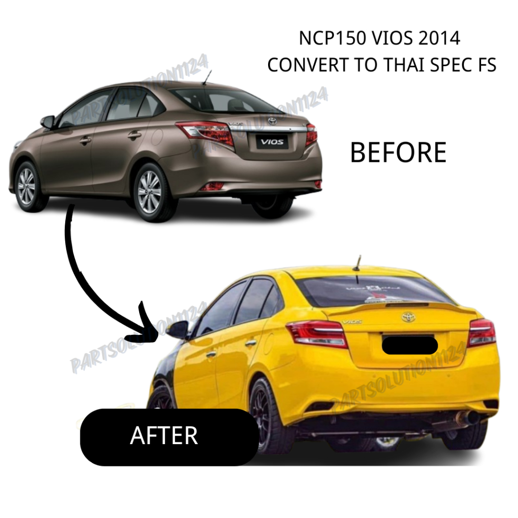 TOYOTA VIOS NCP150 CONVERT TO THAI FS SPEC REAR BUMPER | Shopee Malaysia
