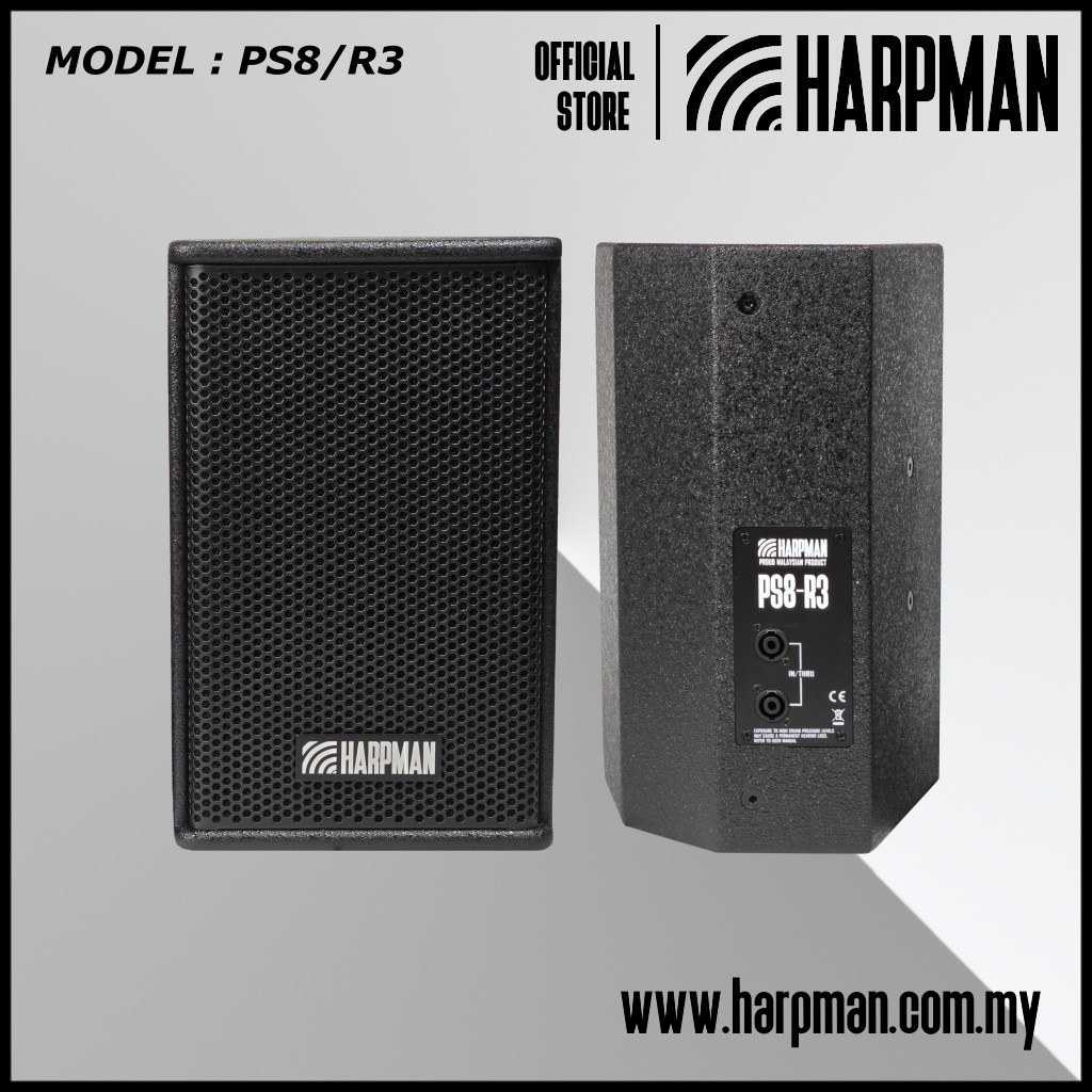 HARPMAN PS8/R3 8'' 200W(RMS) 2-WAY STAGE SPEAKER (1PAIR) | Shopee Malaysia