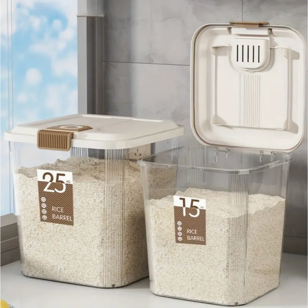 Large Rice Storage Box - 5KG/10KG/15KG/25KG Rice Storage Box Houseware ...