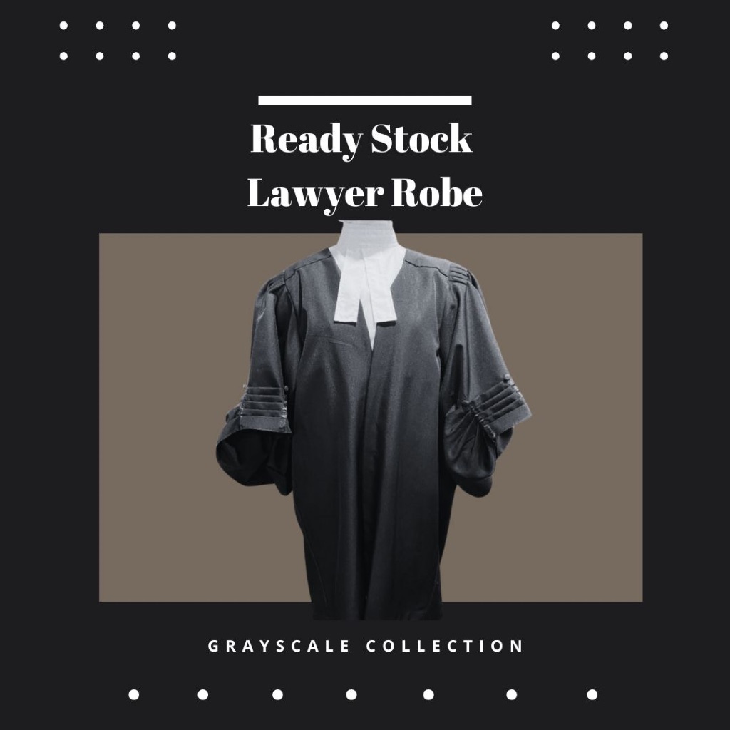 🔥 Ready Stock 🔥 Lawyer robe | Lawyer Gown | Barrister Gown | Court ...