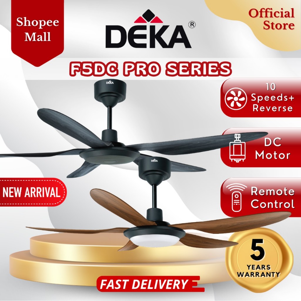 DEKA F5DC PRO F5DCL 56" | F5DCBABYL 46" 5 Blades DC Motor 20 Speed ...
