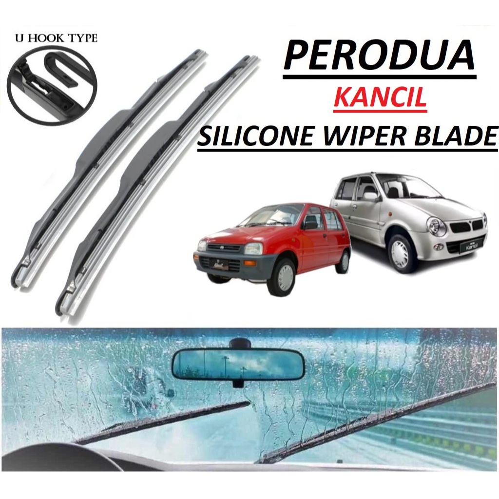 PERODUA KANCIL 660 850 CAR SILICONE WIPER 1PAIRS(2PCS) Japan Mugen ...