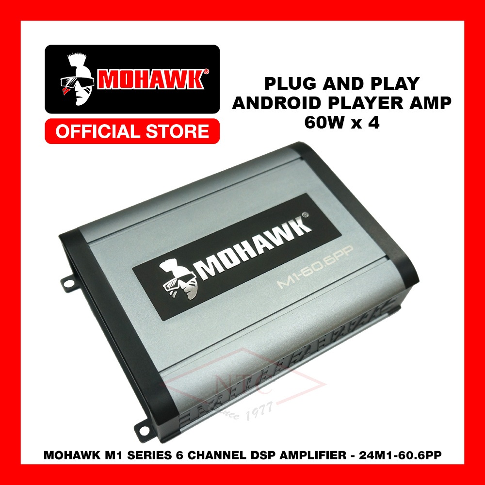 MOHAWK Car Audio M1-SERIES 6 Channel Amplifier PLUG N PLAY Android ...