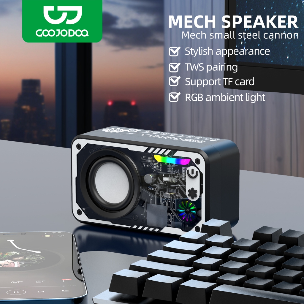 GOOJODOQ 5.3 Multi-Function Mini Bluetooth Speaker With RGB Light ...
