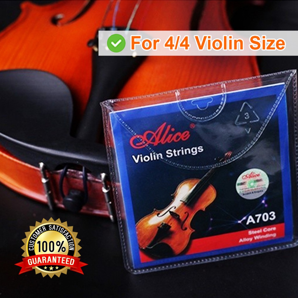 ALICE A703 Violin Strings SET 4 Strings E A D G for 4/4 Violin 爱丽丝小提琴套弦 ...