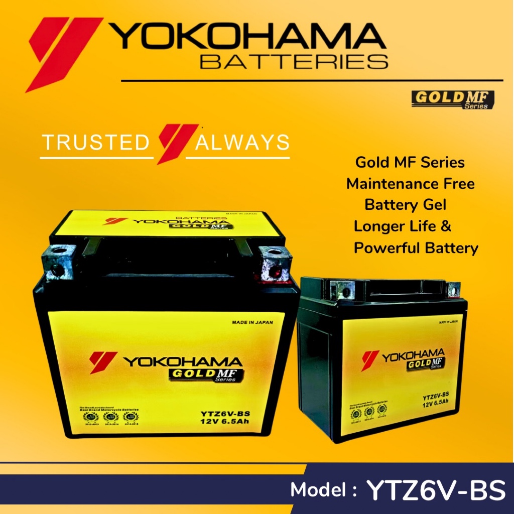 YOKOHAMA YTZ6 YTZ6V / YTZ7S / YTX5L BATTERY GOLD MF SERIES RSX150 ...