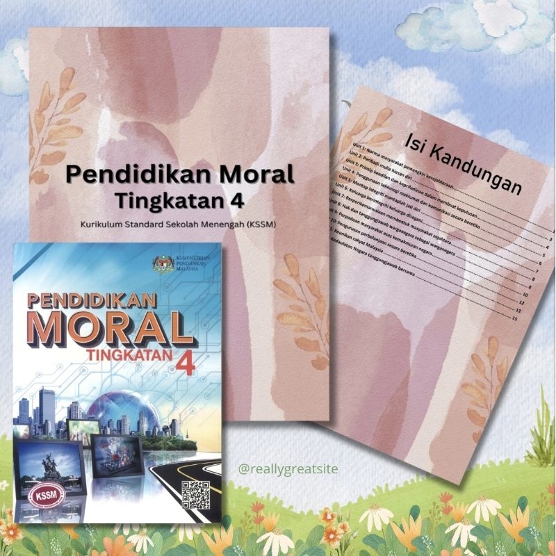 NOTA PENDIDIKAN MORAL TINGKATAN 4 & 5 (KSSM) | Shopee Malaysia