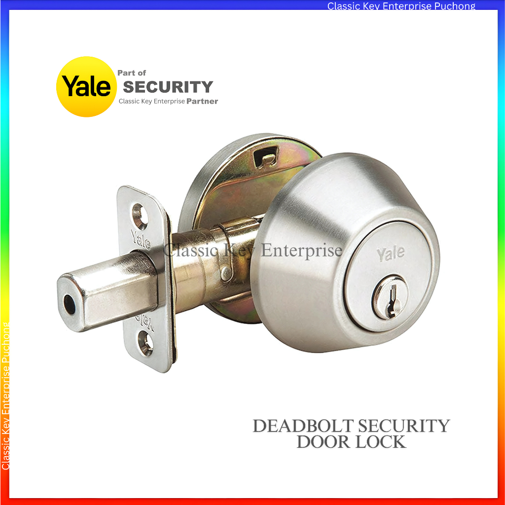 YALE Deadbolt Entrance Door Lock Single or Double Side Key Model US32D ...
