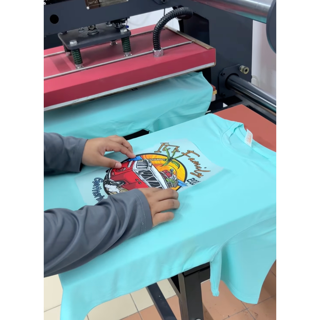 🔥 DTF Printing Film 🔥 Heat Transfer Custom Heat Press Fabric Kain 1 ...