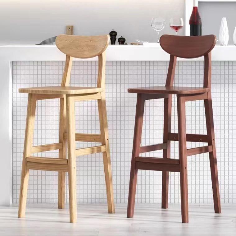 High stool, household chair, bar stool, solid wood bar counter chair ...