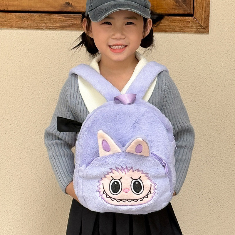 Labubu Plush Backpack School Bag Labubu Doll Children Bag | Shopee Malaysia