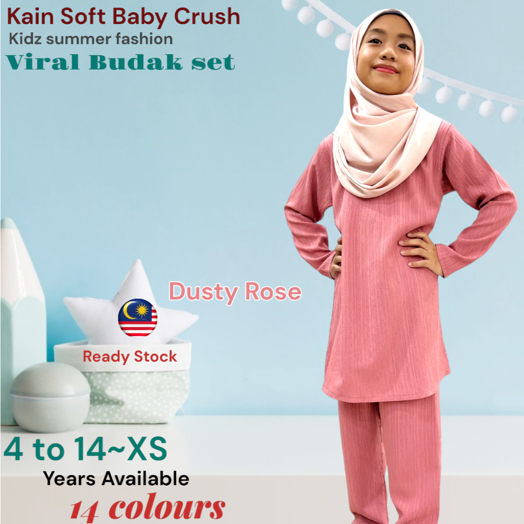 JACQQSTORE Plazo Suit Set Kids Baju Budak Perempuan Ironless Set Warda ...
