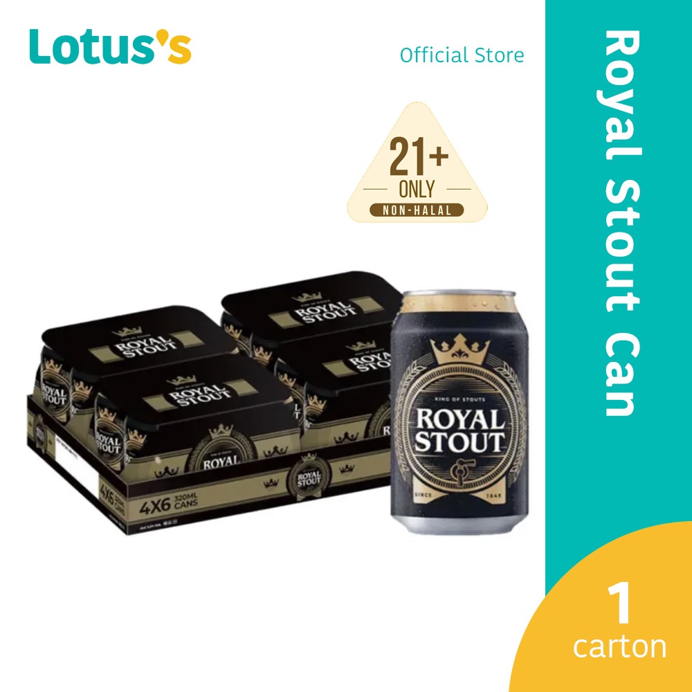 Royal Stout 320ml x 4 cans x 6 packs (1 Carton) | Shopee Malaysia