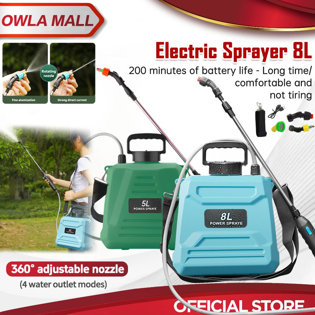 5L/8L Electric Garden Pressure Sprayer Garden Mist Sprayer Knapsack ...